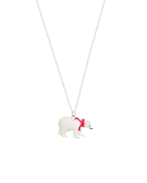 FABLE ENGLAND Cosy Polar Bear Chain Necklace - Silver