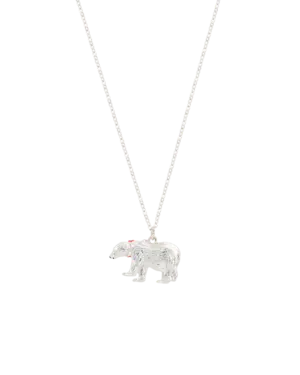 FABLE ENGLAND Cosy Polar Bear Chain Necklace