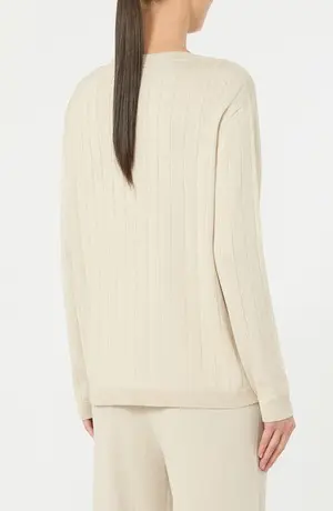 MM BY MAX MARA Attuale Rib Silk & Cotton Sweater