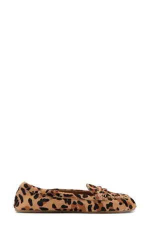 Mango Genuine Calf Hair Penny Loafer - Medium Brown