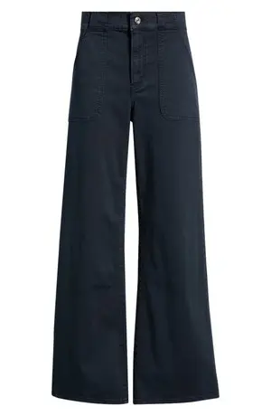 FRAME Modern Pocket High-waist Wide-leg Pants