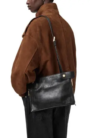 ALLSAINTS Marlo Leather Crossbody Bag - Black