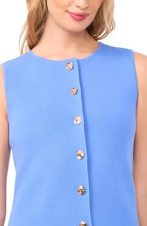 Ted Baker London Lois Sleeveless Button-up Minidress - Granada Sky
