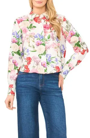 Ted Baker London Erin Floral Linen Button-up Shirt