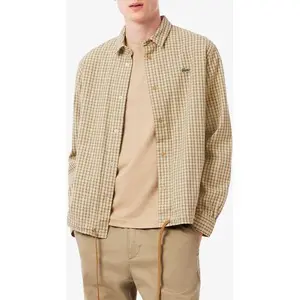 Lacoste Oversize Drawstring Hem Snap Front Overshirt