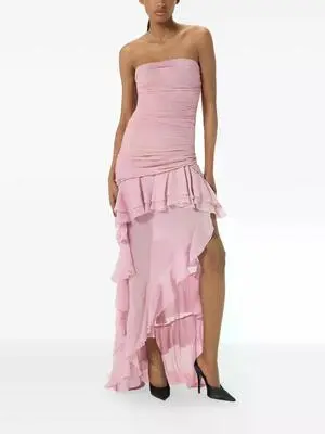 Blumarine Strapless Ruffled Gown