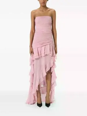Blumarine Strapless Ruffled Gown