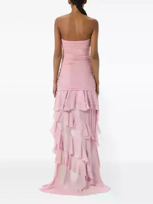 Blumarine Strapless Ruffled Gown