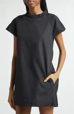 Sacai Poplin Sweatshirt Dress - Black