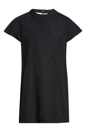 Sacai Poplin Sweatshirt Dress - Black