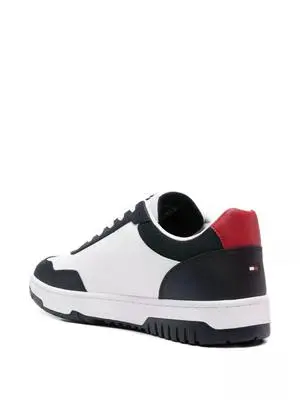 Tommy Hilfiger Panelled Leather Sneakers - Blue