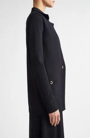 St. John Legacy Wool-blend Sweater Coat