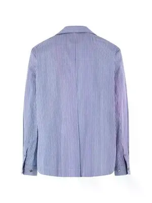 Sacai Single-breasted Striped Poplin Jacket