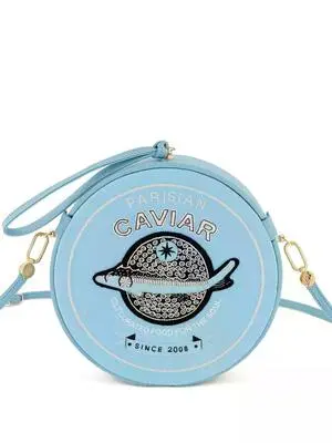 OLYMPIA LE-TAN Parisian Caviar Oversize Shoulder Bag - Blue