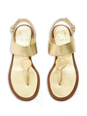 ODISSI Olivia Mid Ring-detail Leather Sandals