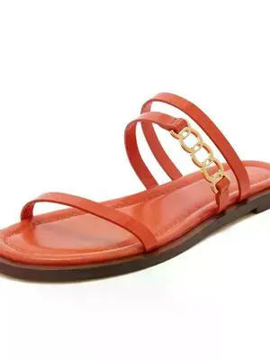 ODISSI Juliet Leather Flat Sandals