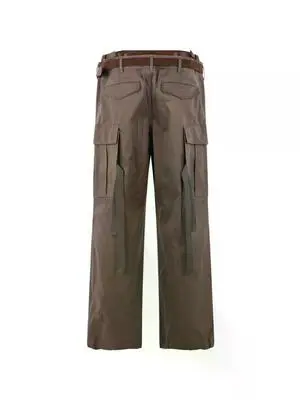 Sacai Gabardine Cargo Trousers - Brown