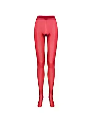 MAISON CLOSE Obsession Semi-sheer Tights - Red