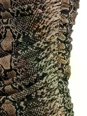 Bardot Cut-out Print Midi Dress - Neutrals