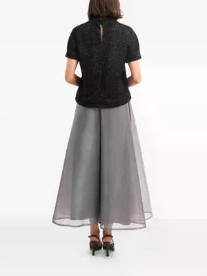 GEMY MAALOUF Striped Midi Skirt