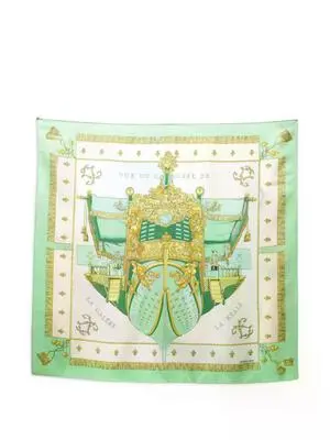 Hermès 1992 Graphic-print Scarf - Neutrals