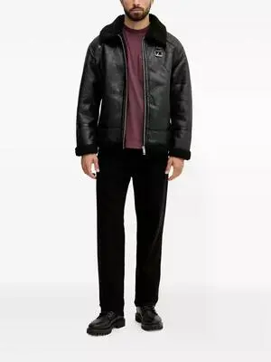 LINDBERGH Shearling Buckle Faux-leather Jacket