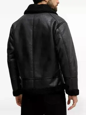 LINDBERGH Shearling Buckle Faux-leather Jacket