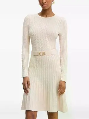 Guess Cable-knit Mini Dress - Neutrals