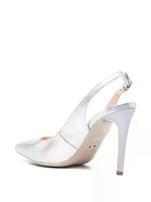 NEROGIARDINI Pointed Slingback Pumps - Silver