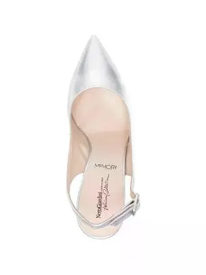 NEROGIARDINI Pointed Slingback Pumps - Silver
