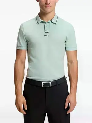 BOSS Paule Striped-trim Polo Shirt - Green