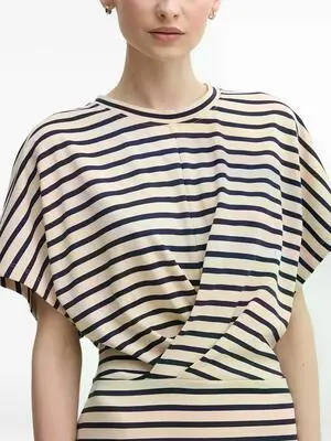 MARC AUREL Striped Midi Dress