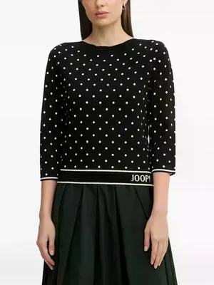 JOOP! Konstanina Polka-dot Knit Sweater