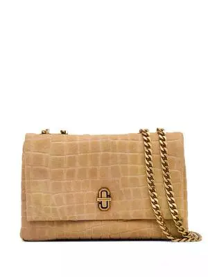 Marc Jacobs Slim Croc Suede Shoulder Bag - Brown