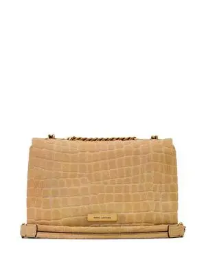 Marc Jacobs Slim Croc Suede Shoulder Bag - Brown