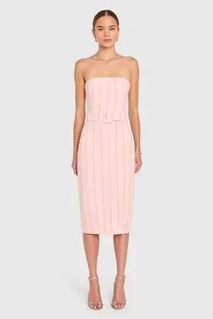 Amanda Uprichard Fae Midi Dress In Charlotte Tweed - Mochi