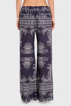 Amanda Uprichard Arielle Printed Wide Leg Pants