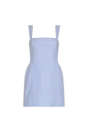 Amanda Uprichard Andreina Mini Dress - Atlantic/ivory