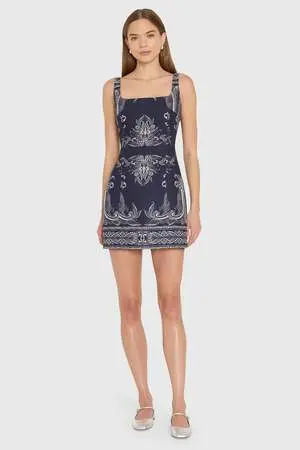 Amanda Uprichard Augustine Mini Dress - Navy