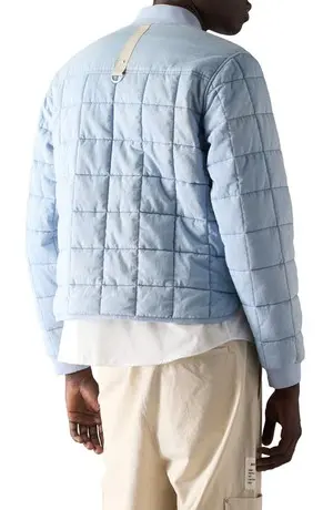 Moose Knuckles Transit Down Denim Liner Bomber Jacket