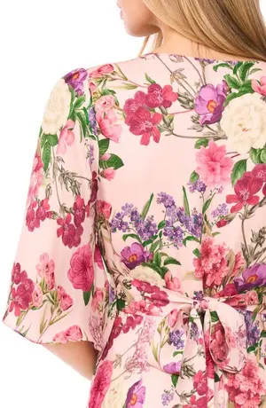Ted Baker London Floral Flutter Sleeve Midi Dress