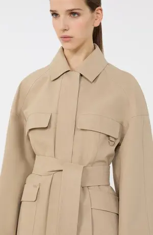 MM BY MAX MARA Cotton-blend Belted Trench Coat