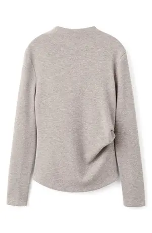 Mango Funnel Neck Long Sleeve Sweatshirt - Brown/grey