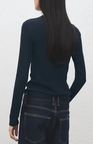 Mango Crewneck Top - Night Blue