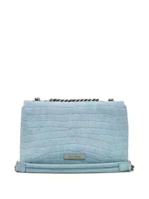 Marc Jacobs Slim Croc Suede Dual-chain Shoulder Bag - Blue