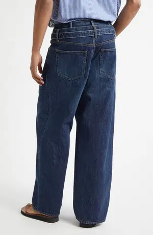 Sacai Belted Denim Pants