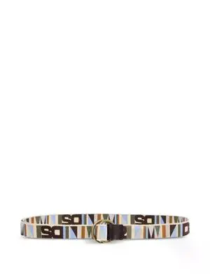 Dsquared2 Geometric Print Double Ring Belt - Neutrals