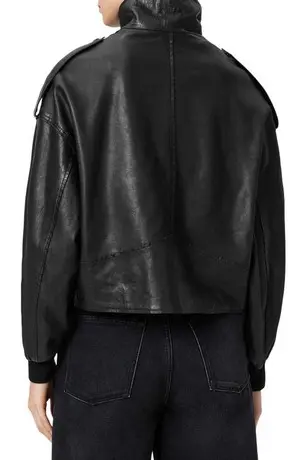 ALLSAINTS Lowden Leather Bomber Jacket