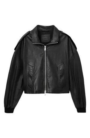 ALLSAINTS Lowden Leather Bomber Jacket