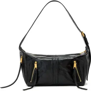 ALLSAINTS Jean Ray Leather Shoulder Bag - Black